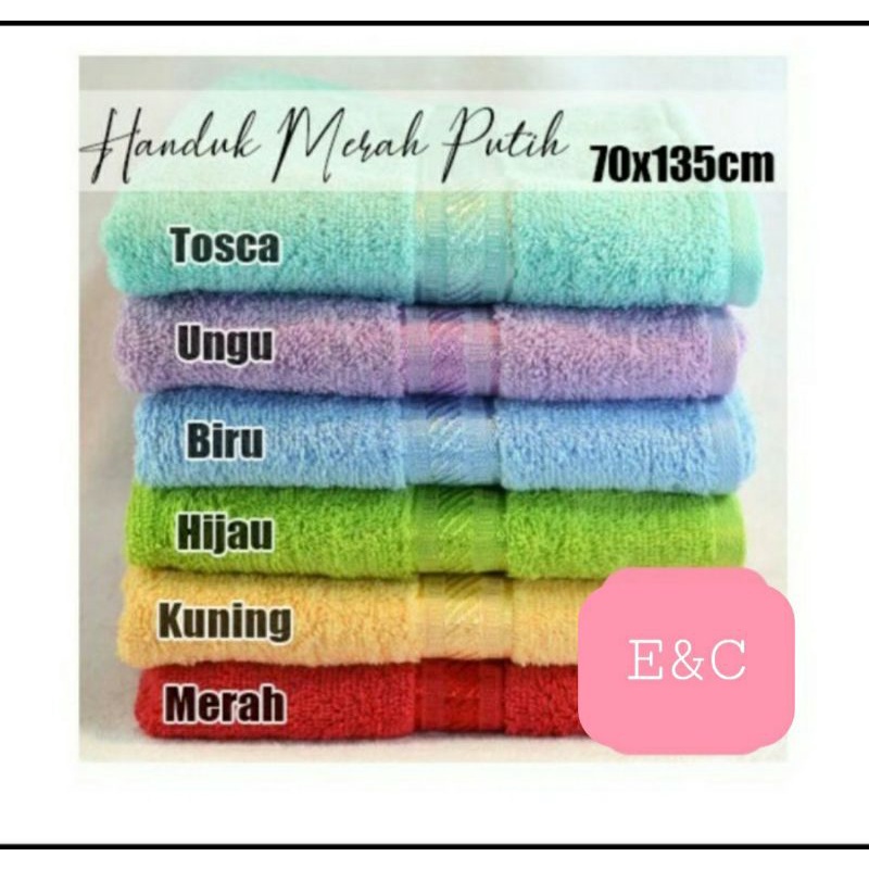 Jual MERAH PUTIH Handuk Mandi 70x135 by TERRY PALMER Handuk Dengan Daya ...