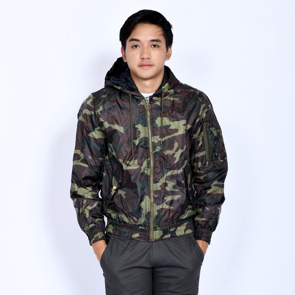 Jual EMOLINE Jaket Bomber Pria Men Parasut Loreng Army All Variant ...