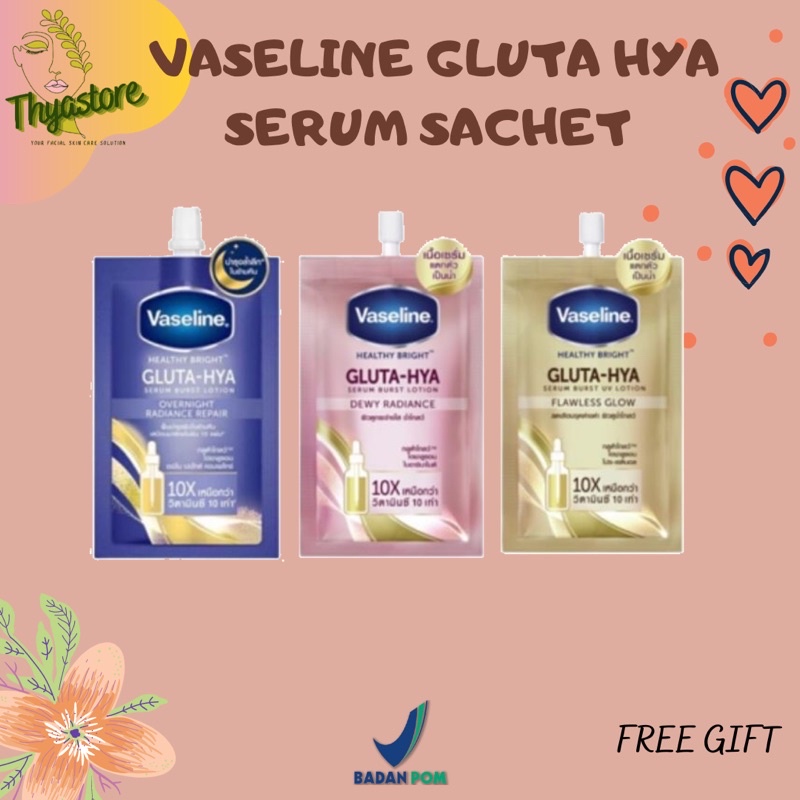 Jual VASELINE GLUTA HYA SERUM SACHET ORI THAILAND | Shopee Indonesia