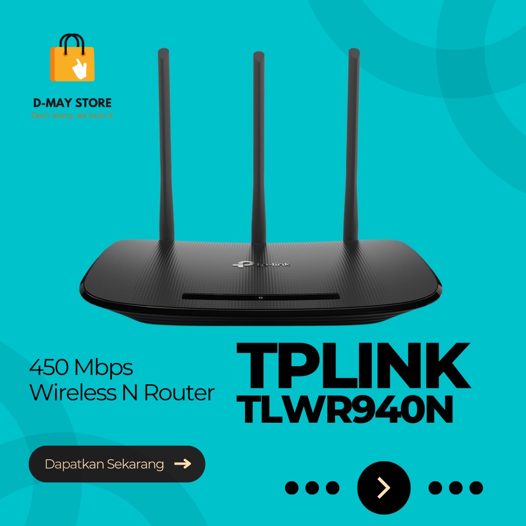 Jual TP-LINK TL-WR940N 450 Mbps Wireless N Router Wi-Fi Routers ...