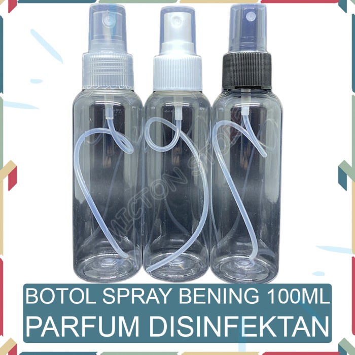 Jual MICTON Botol Spray 100ml Bening Sanitizer Parfum Disinfektan Kispray | Shopee Indonesia
