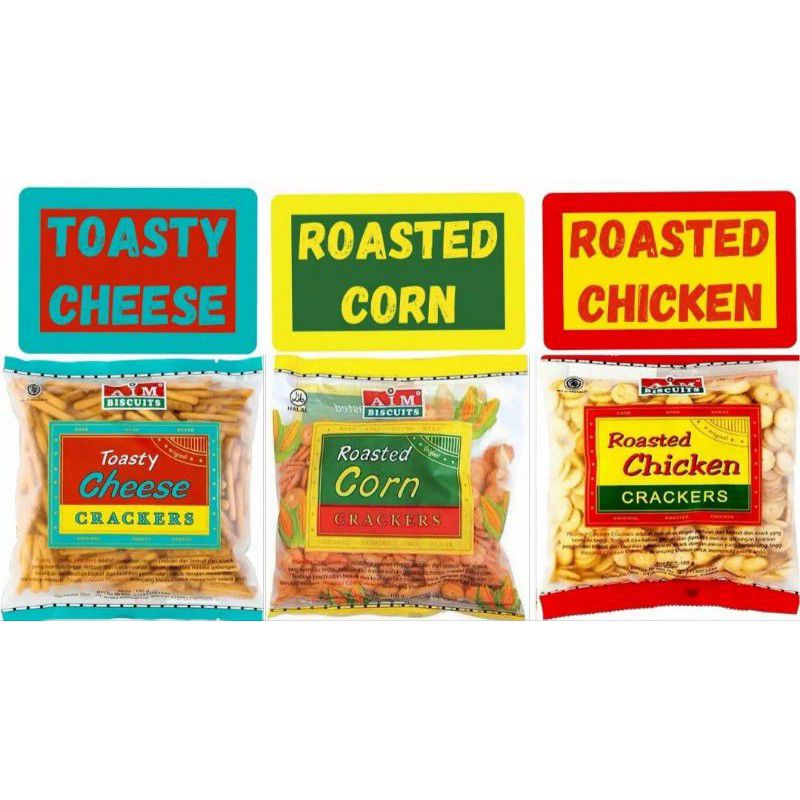 Jual AIM BISKUIT CORN CRACKERS 180GR| AIM CHICKEN CRACKERS 180 | Shopee ...