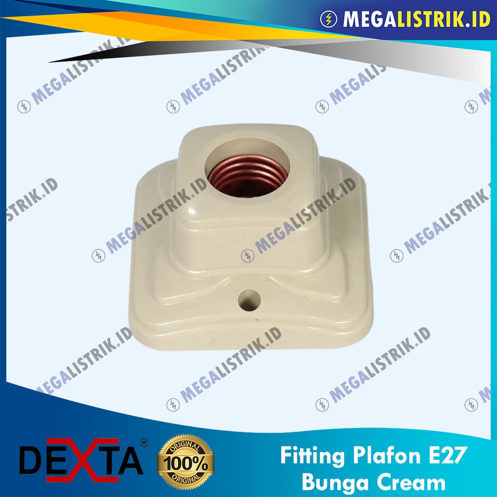Jual DEXTA FITTING PLAFON BUNGA E27 CREAM / LAMP HOLDER FITING / RUMAH ...