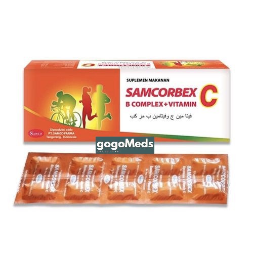 Jual SAMCORBEX VITAMIN B COMPLEX DAN VITAMIN C ISI 10 KAPLET / 1 STRIP ...