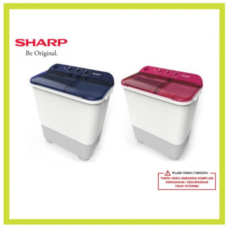 Jual Sharp Mesin Cuci EST 75 NT Puremagic 2 Tabung Low Watt 75NT 7 Kg ...