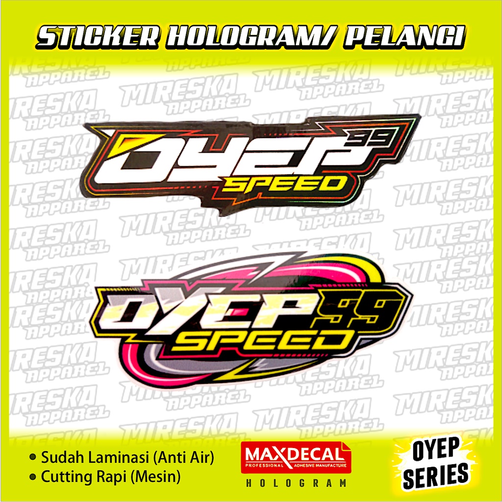 Jual Terbaru!! Stiker Viral Hologram Terlaris Aesthetic OYEP Series ...