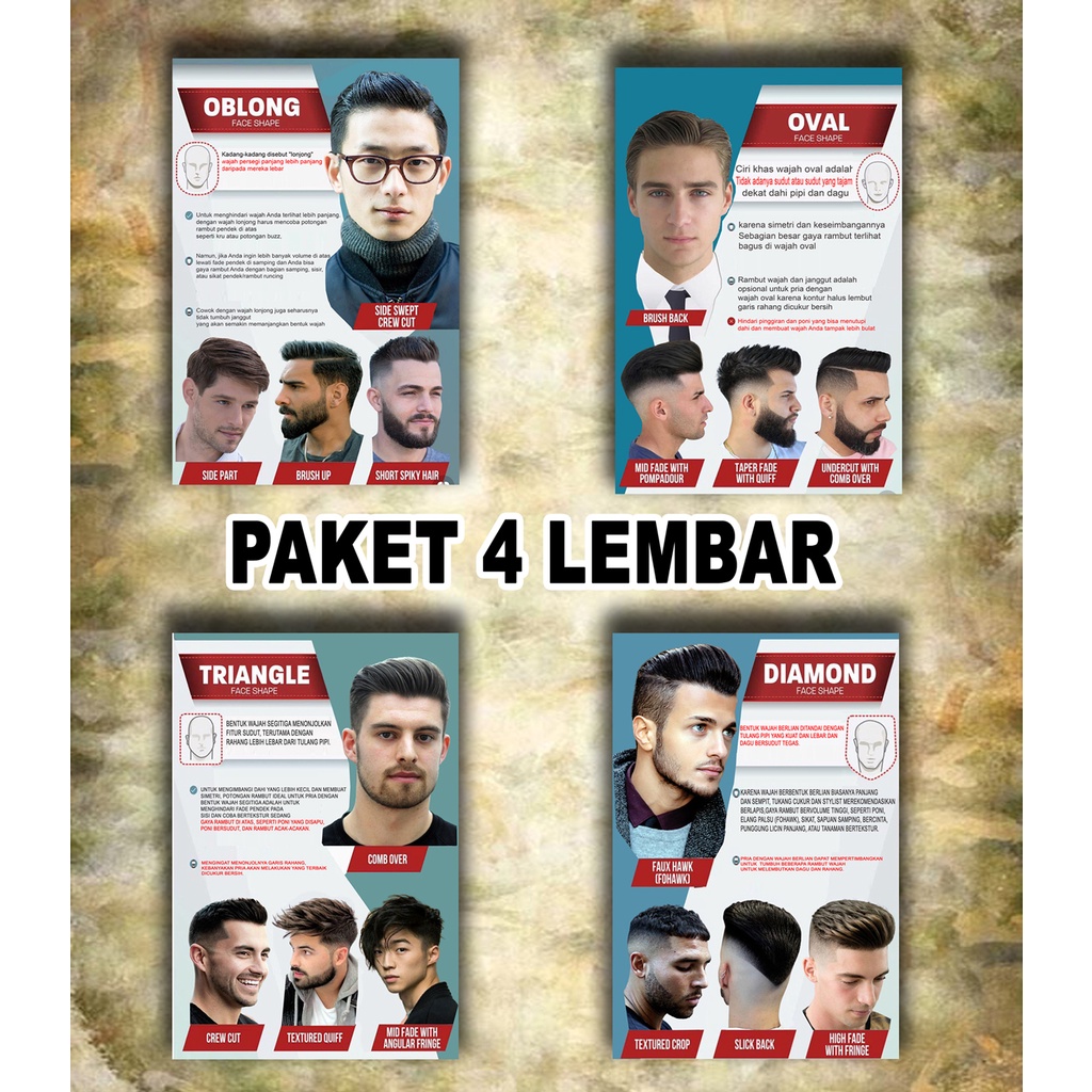 Jual Poster Barbershop Poster Pangkas Rambut Poster Salon Kecantikan ...