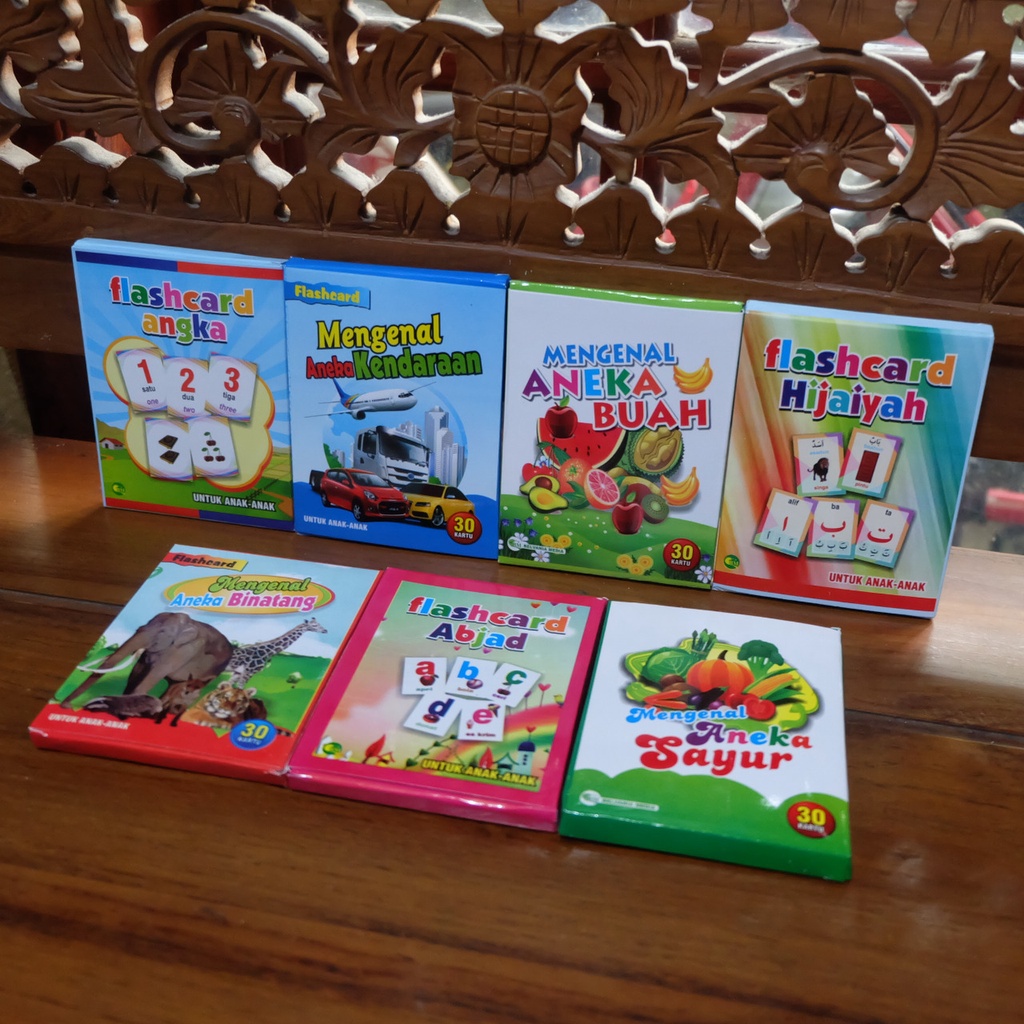 Jual Flashcard Flash Card Anak MengenalAneka Buah Sayur Angka Abjad ...