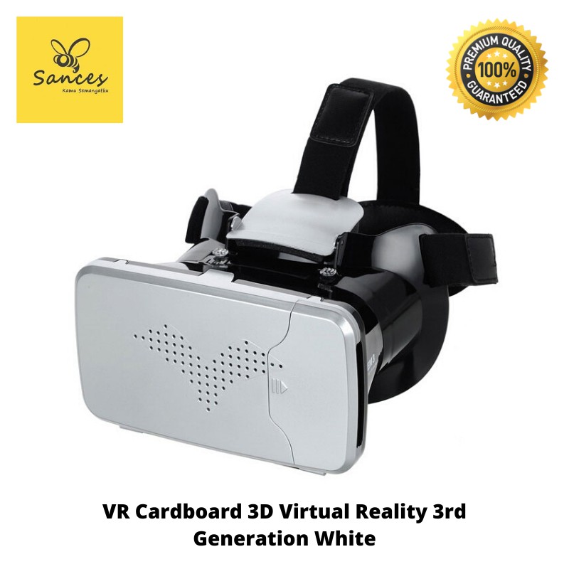 Jual Virtual Reality 3rd Generation VR Cardboard 3D White | Shopee ...