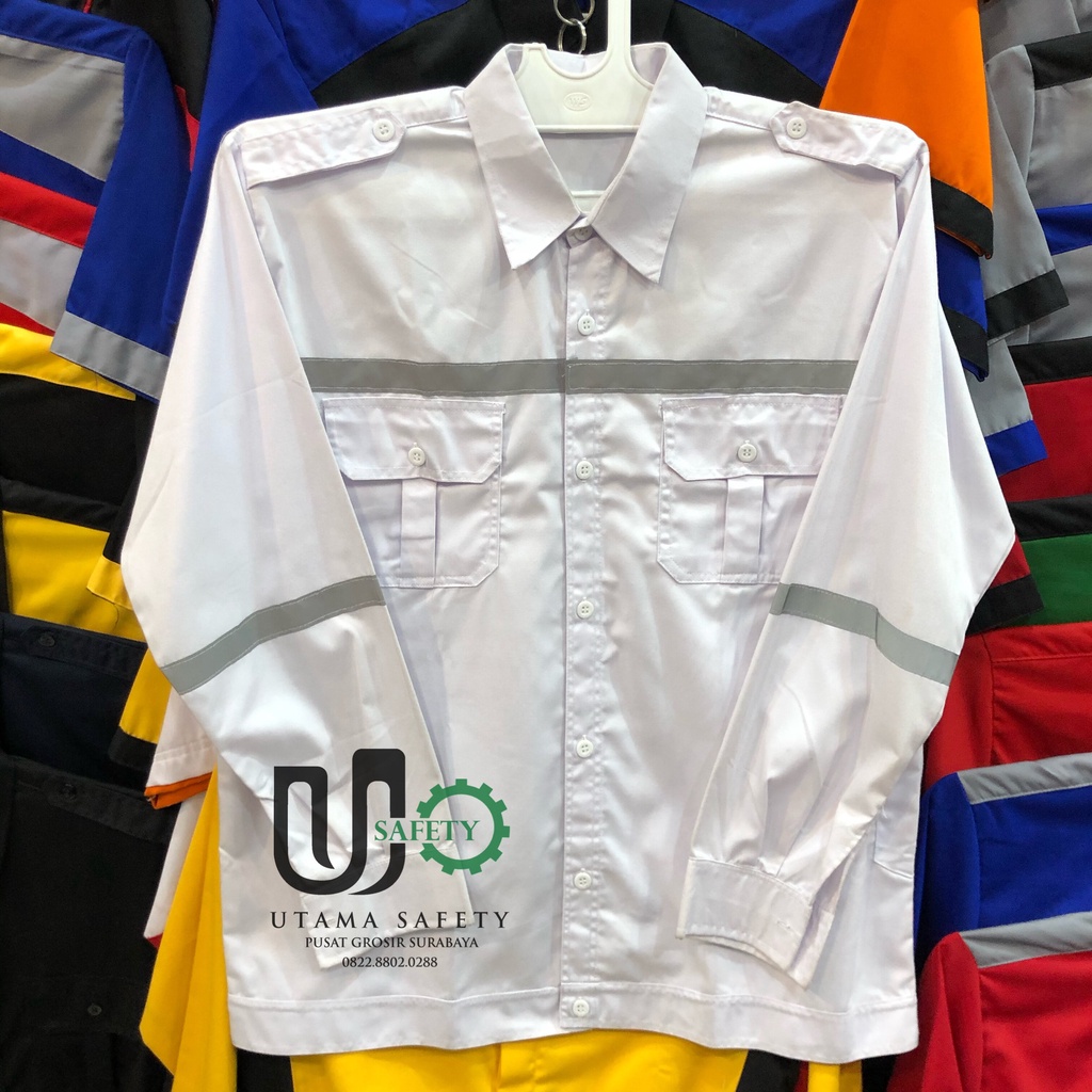Jual Wearpack Atasan Katelpack Polos Kemeja Safety Proyek atau Seragam ...