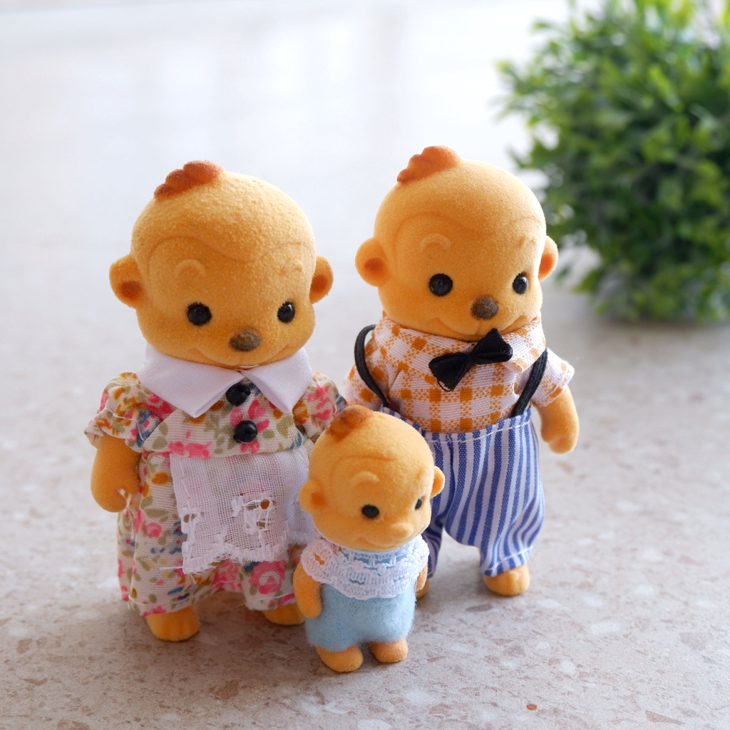 Jual Mini Doll Family Rabbit Bear Mouse Panda Koala Figure Mainan ...