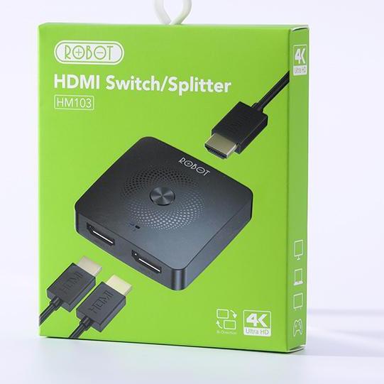 Jual ROBOT HM103 HDMI switch and Splitter 2in1 out Bi-Direction 4k ...