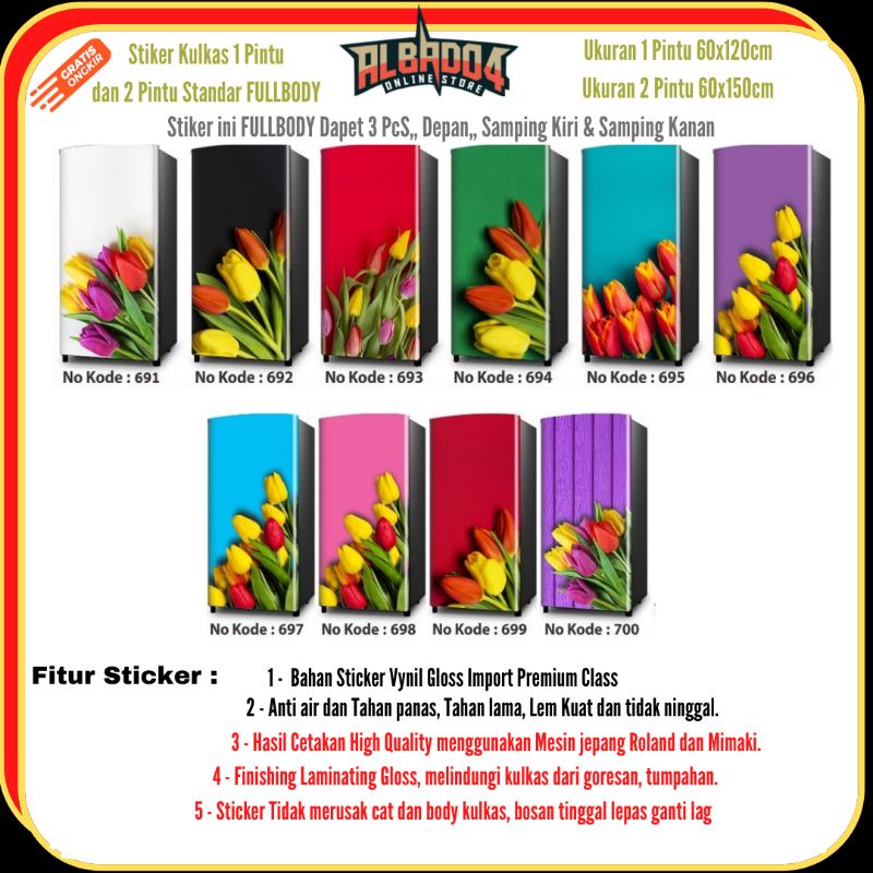 Jual STIKER KULKAS FULLBODY 1 PINTU & WALLPAPER KULKAS FULLBODY 2 PINTU ...