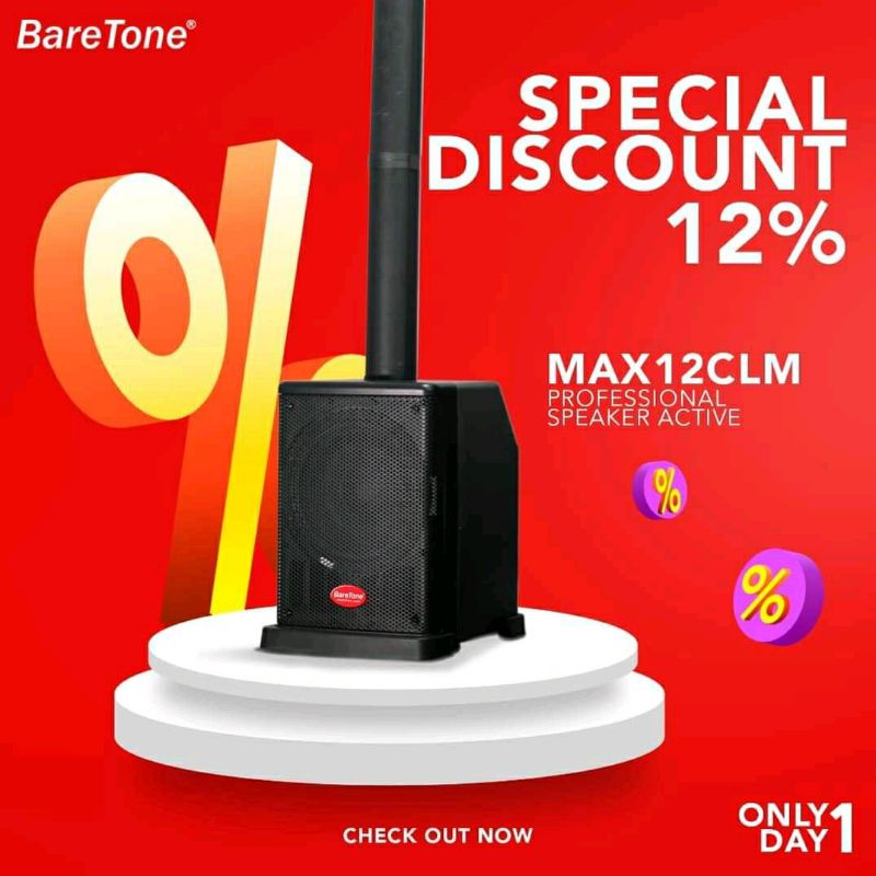 Jual Speaker Aktif satelit Baretone Max 12clm max12clm max 12 clm ...