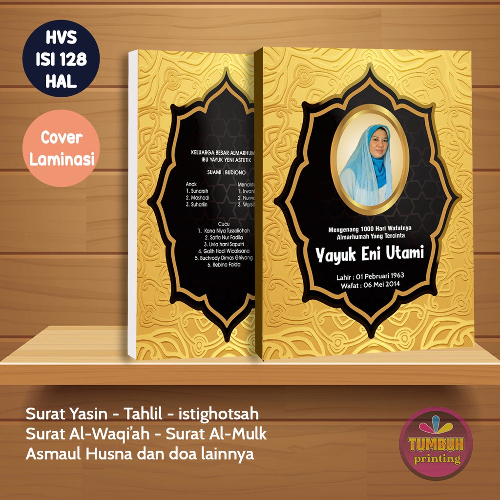 Jual yasin dan tahlil cover custom laminasi d-5 | Shopee Indonesia