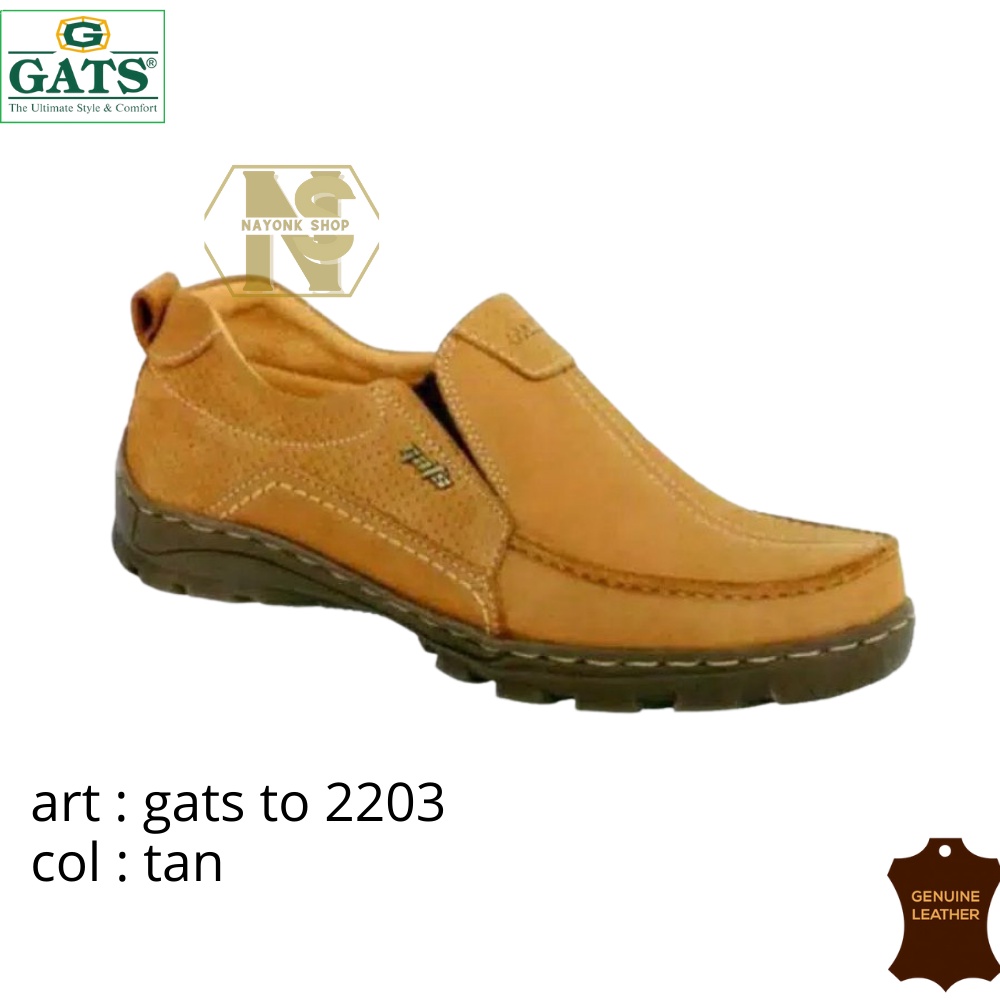 Jual Sepatu kulit gats to 2203 tan light brown.original by gats ...
