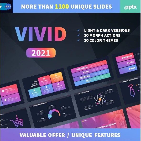 Jual VIVID Professional PowerPoint Presentation Template Slide | Shopee ...