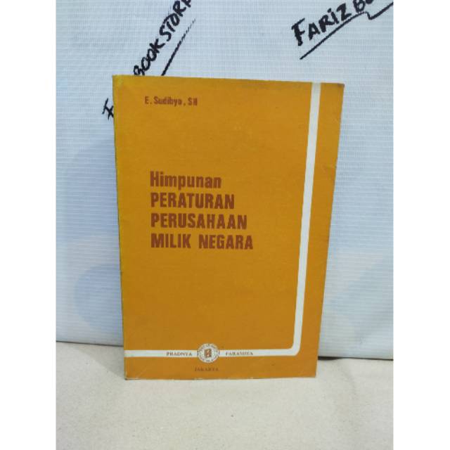Jual Buku Himpunan Peraturan Perusahaan Milik Negara By E.Sudibyo S.H ...