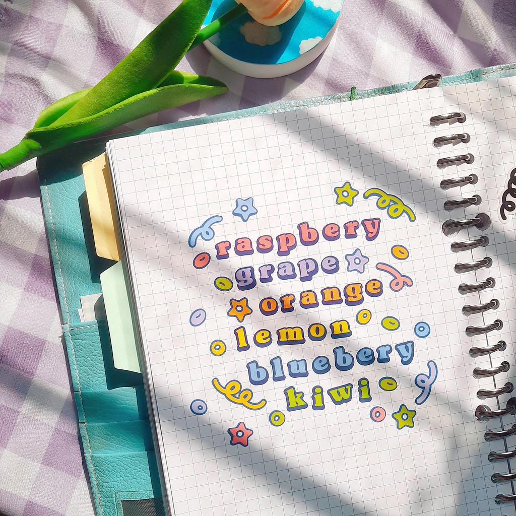 Jual [mintmatchs] Fruit Loops Alphabet Deco Sticker | Shopee Indonesia