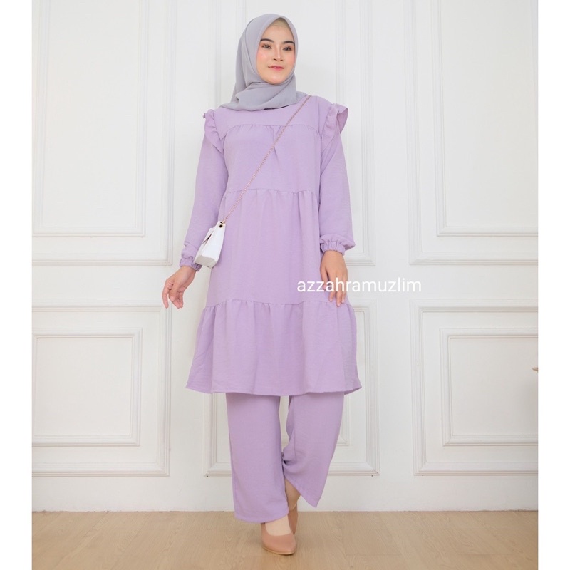 Jual Geisa Set Ld110 - SetCel Crinkle AirFlow One Set Crinkle Jumbo Oversize Setelan Wanita / R ...