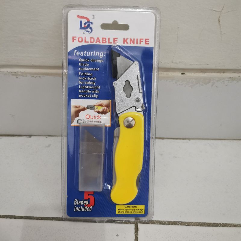 Jual Pisau Lipat Cutter Lipat - Folding Cutter Knife Foldable Knife ...