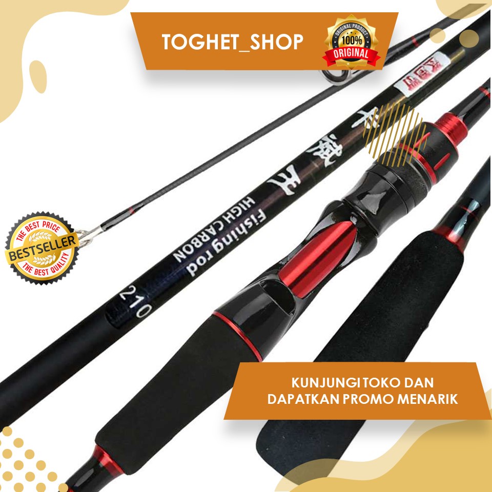 Jual Joran Pancing Dengan Pegangan Lurus Berputar 2 Segmen Tongkat ...