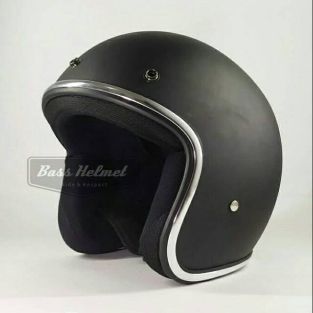 Jual Helm Retro List Chrome | Shopee Indonesia