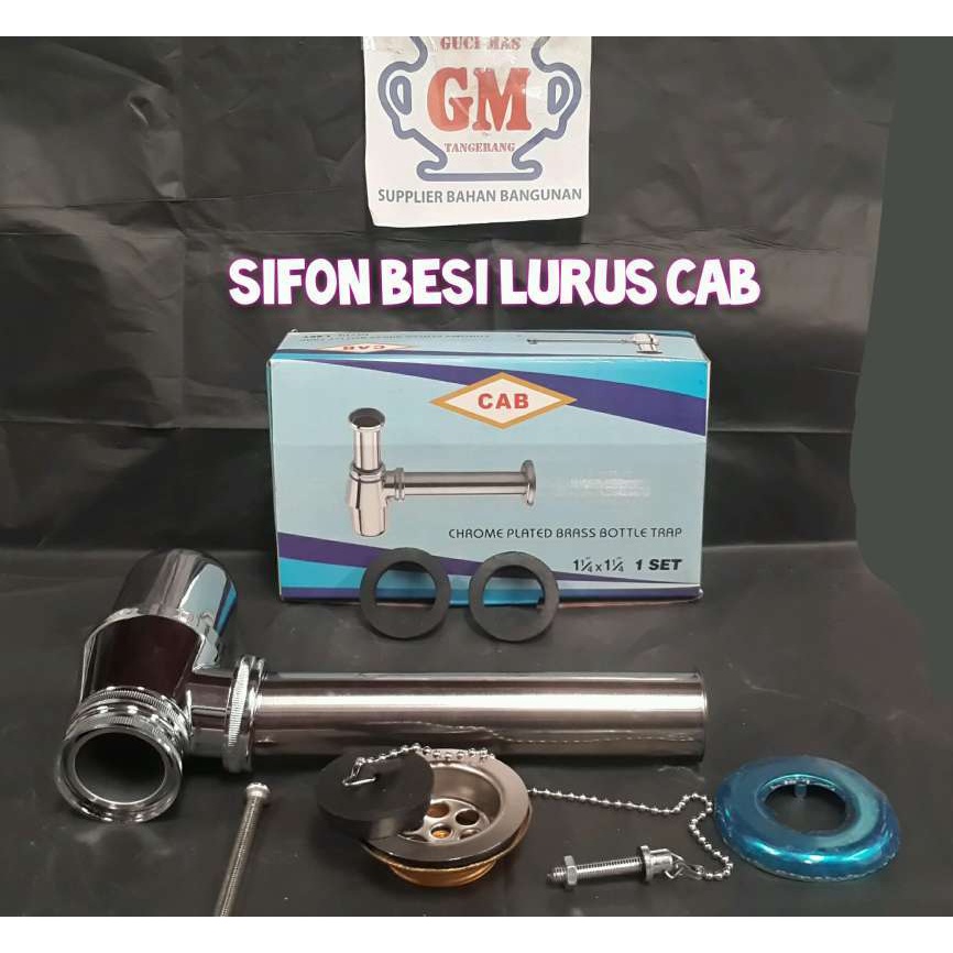 Jual Sifon/Siphon Besi Lurus/Sifon Wastafel Botol Trap + Afur Wastafel ...