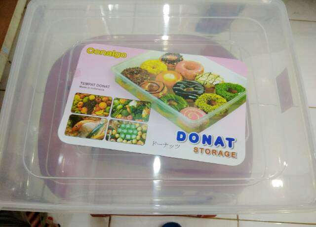 Jual Tempat Donat Roti Kue / Kotak Penyimpanan Plastik Serbaguna ...