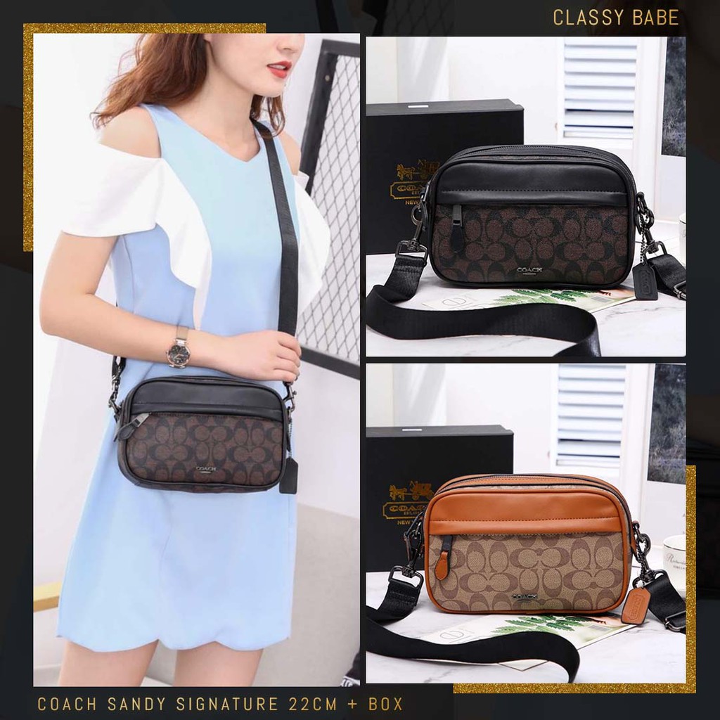 Jual TAS COACH SANDY 22CM SIGNATURE + BOX IN PVC WATERPROOF (SEMI ...
