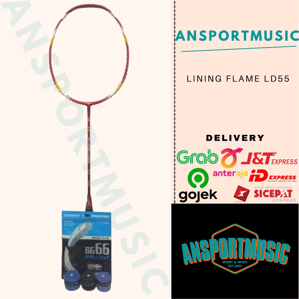 Jual Raket Badminton Lining Li-Ning Flame LD55 Original 100% | Shopee ...