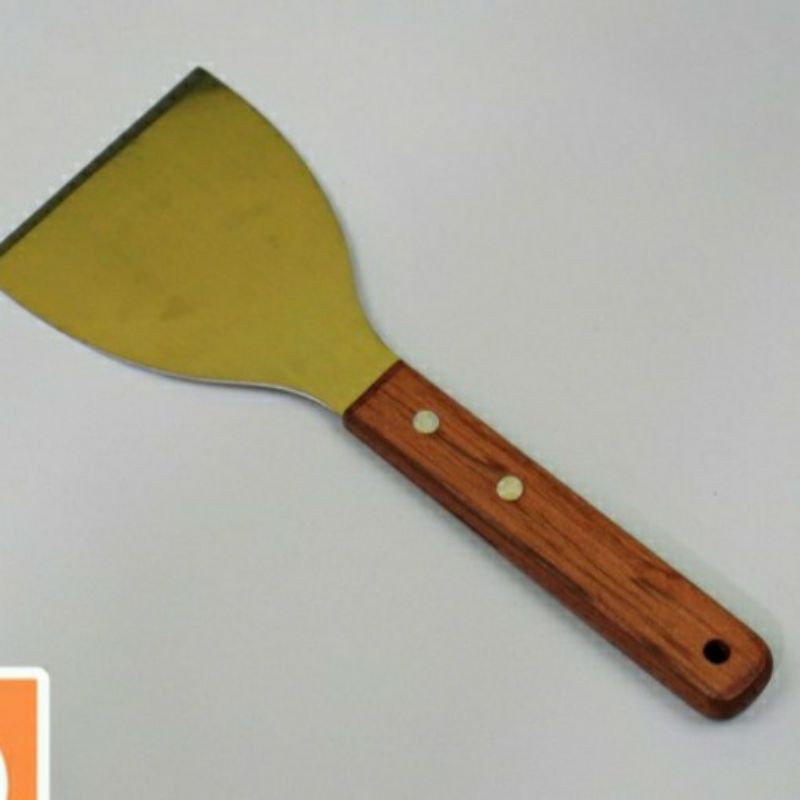 Jual kape crepes stainless gagang kayu / spatula martabak pizza roti ...