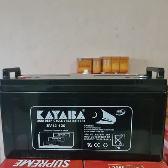 Jual BATERAI SOLAR PANEL 12V 120AH / AKI VRLA DEEP CYCLE - KAYABA ...