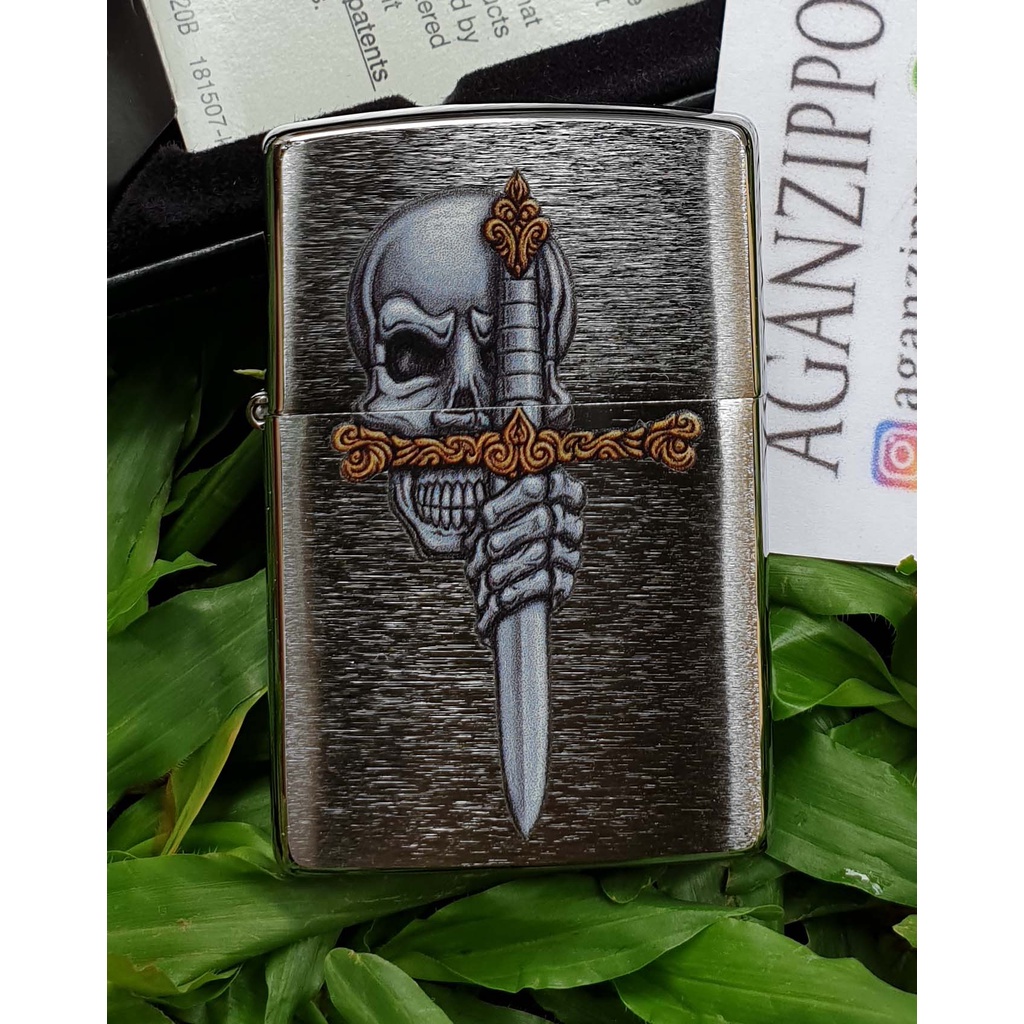 Jual Zippo 49488 Sword Skull Design | Shopee Indonesia