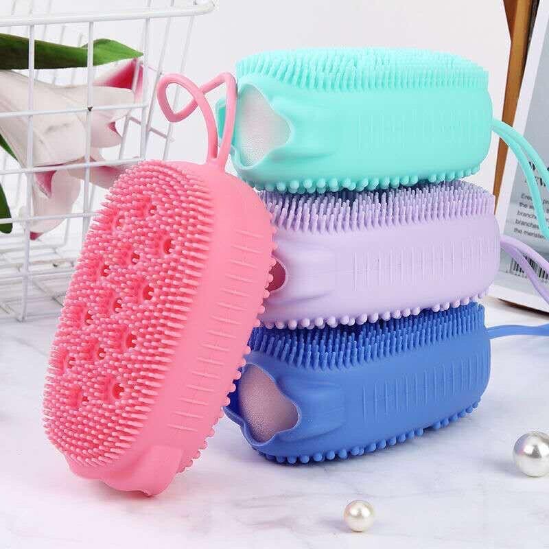 Jual [ACQ] Sikat Badan Silikon / Sponge Mandi 2 Sisi | Shopee Indonesia