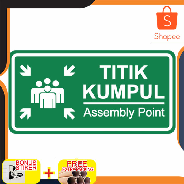 Jual Rambu Sign Plang Titik Kumpul 40cm x 20cm Plat Alumunium Keren ...