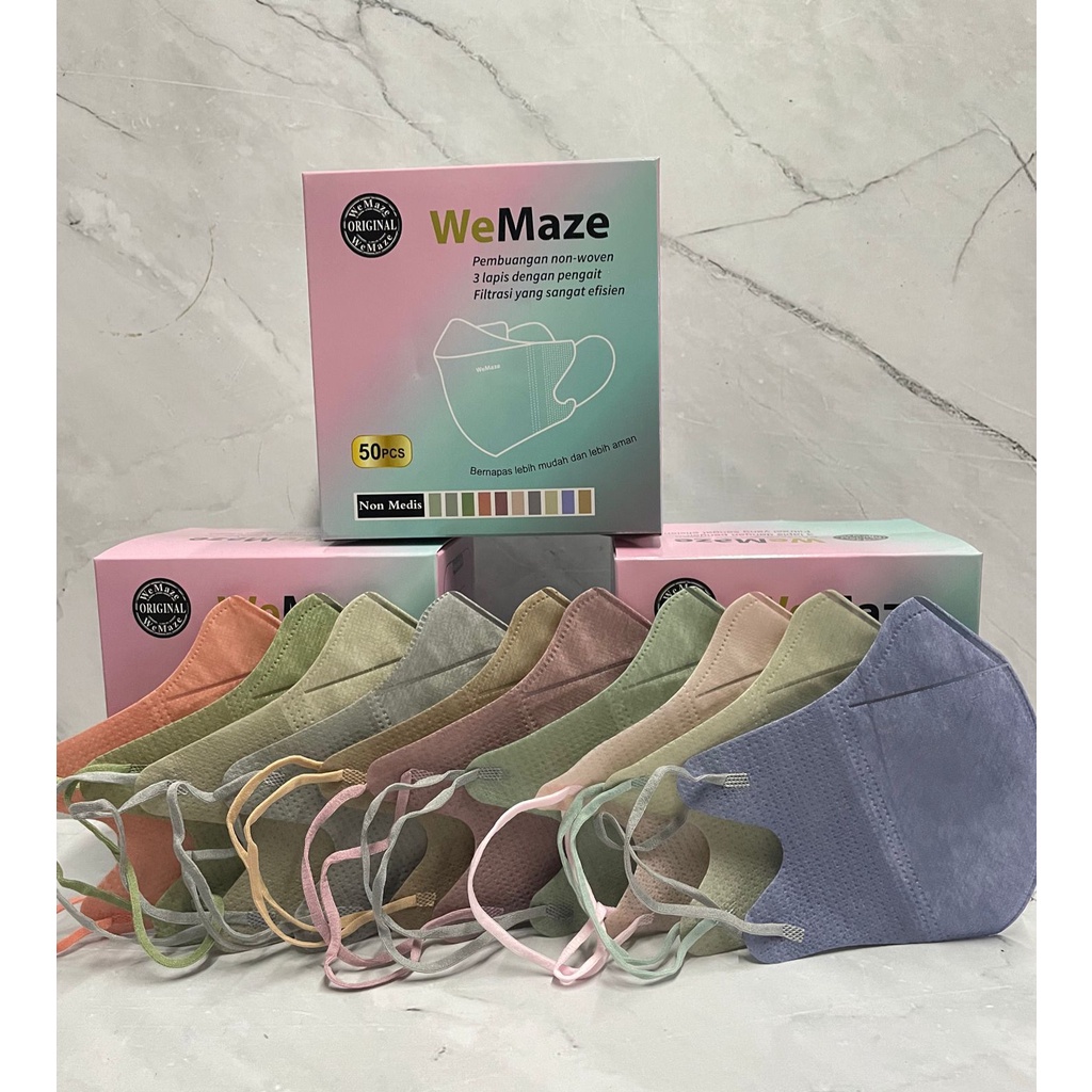 Jual Duckbill Mix Warna Warni Soft pastel Murah Facemask Careion Y&B YNB YB Care Mouson Alkindo ...