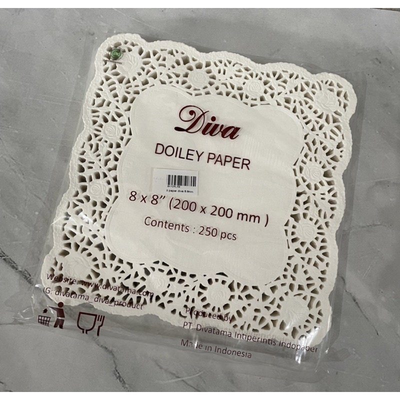 Jual Diva Doiley Paper Square / Alas Kertas 8x8cm (1 Pack) | Shopee ...