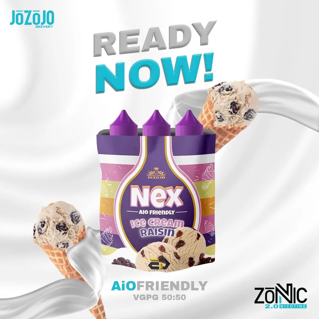 Jual [AIO FRIENDLY 30ML] NEX AIO FRIENDLY ICE CREAM RAISIN BY JOZOJO ...