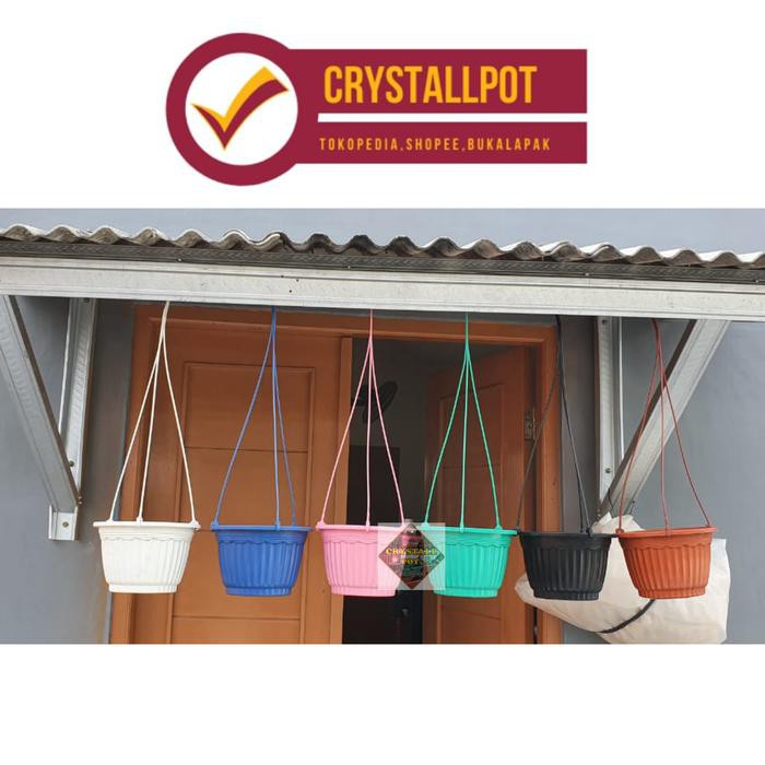 Jual pot bunga tanaman gantung warna warni pumba 19cm | Shopee Indonesia