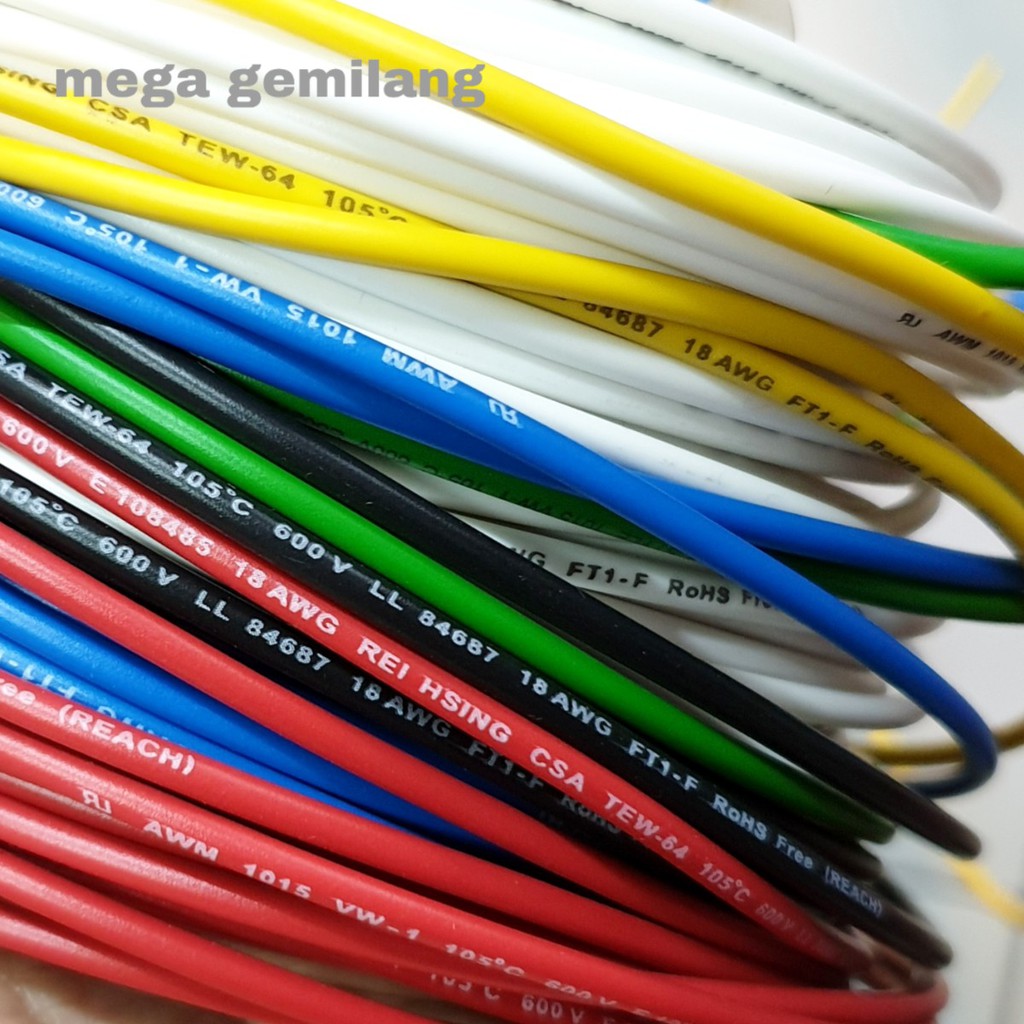 Jual Kabel AWG 18 - 1 roll 30 meter | Shopee Indonesia