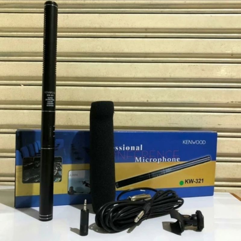 Jual Mic kondensor condenser KENWOOD KW-321 Shotgun telescopic microphone | Shopee Indonesia