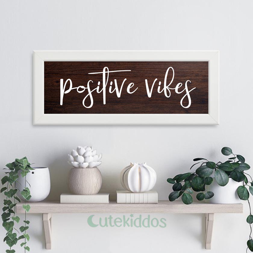 Jual Wall Decor Inspiratif Positive Vibes Sign Hiasan Dinding Pajangan ...