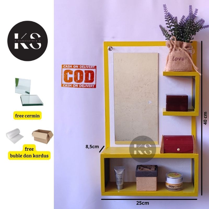 Jual rak cermin kosmetik RAK KACA RAK DINDING GANTUNG RAK DINDING RAK ...