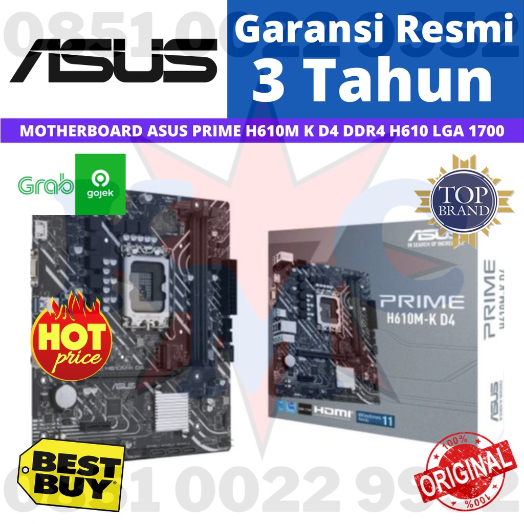 Jual ASUS PRIME H610M-K D4 Intel LGA1700 H610 DDR4 - Alder Lake Motherboard | Shopee Indonesia