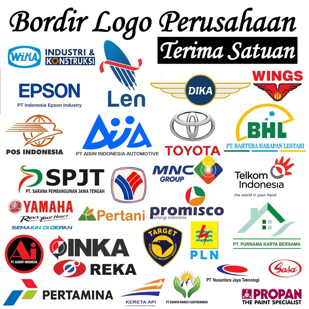 Jual Bordir Logo Perusahaan - Terima Satuan - Bisa Requet Bordir Timbul ...