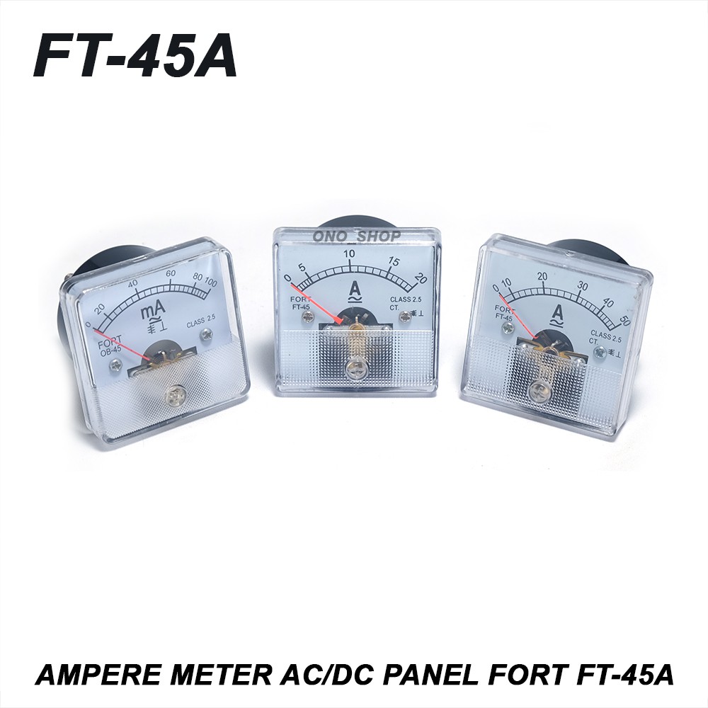 Jual FORT FT-45A - Ampere Meter AC/DC Panel | Shopee Indonesia