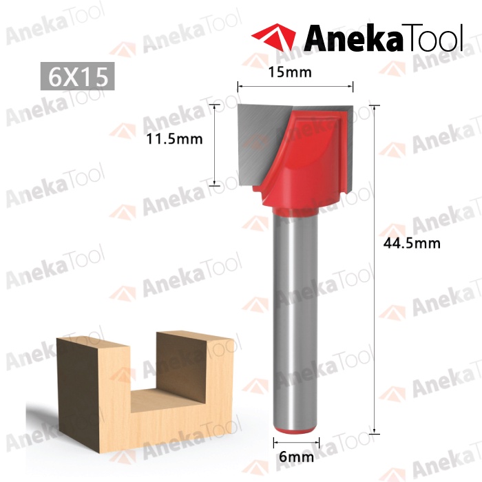 Jual Mata router CNC Flat Bottom Knife Wood working trimmer Shank 6mm ...