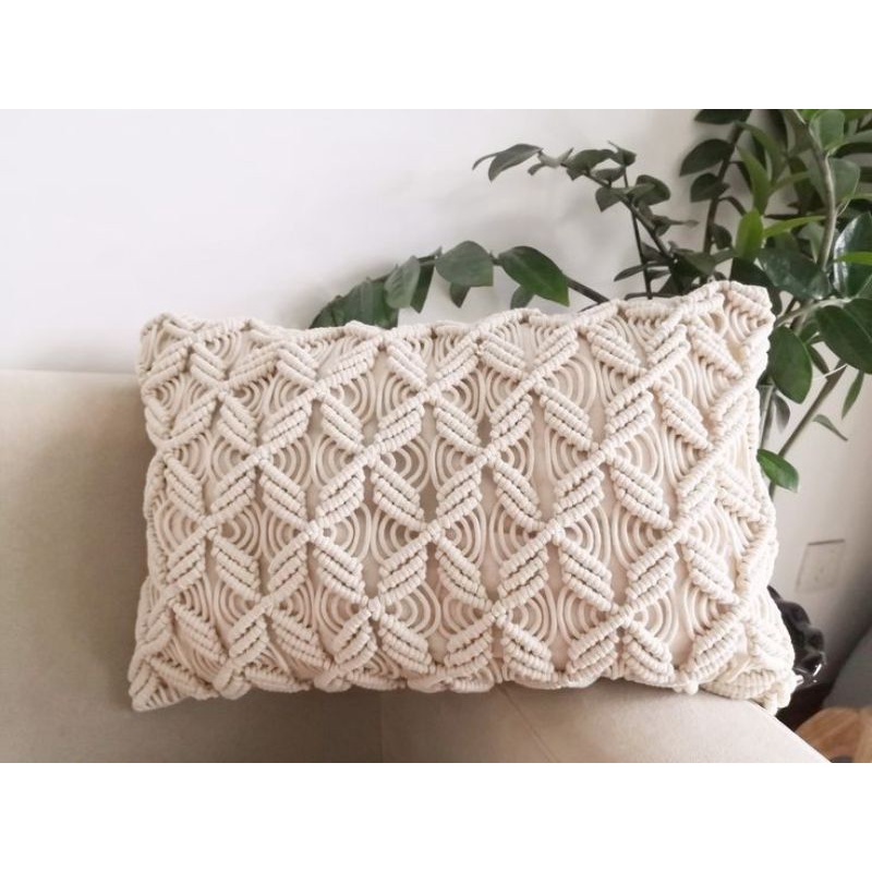 Jual Macrame cushion cover | Sarung bantal makrame 052 - 50x30cm ...