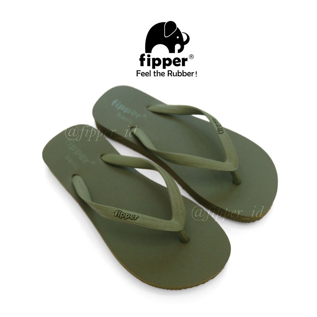 Jual Sandal Fipper Basic-S Original for Woman/Ladies - Green (Army ...